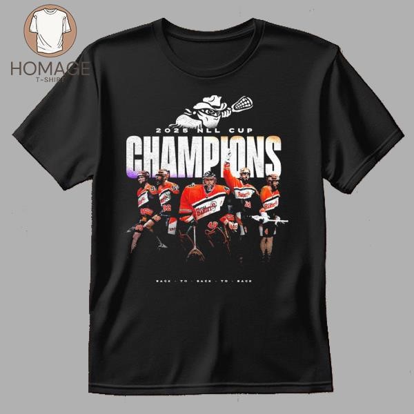 Official Buffalo Bandits 2025 Nll Cup Champions Back To Back To Back T-shirt, hoodie and long ...